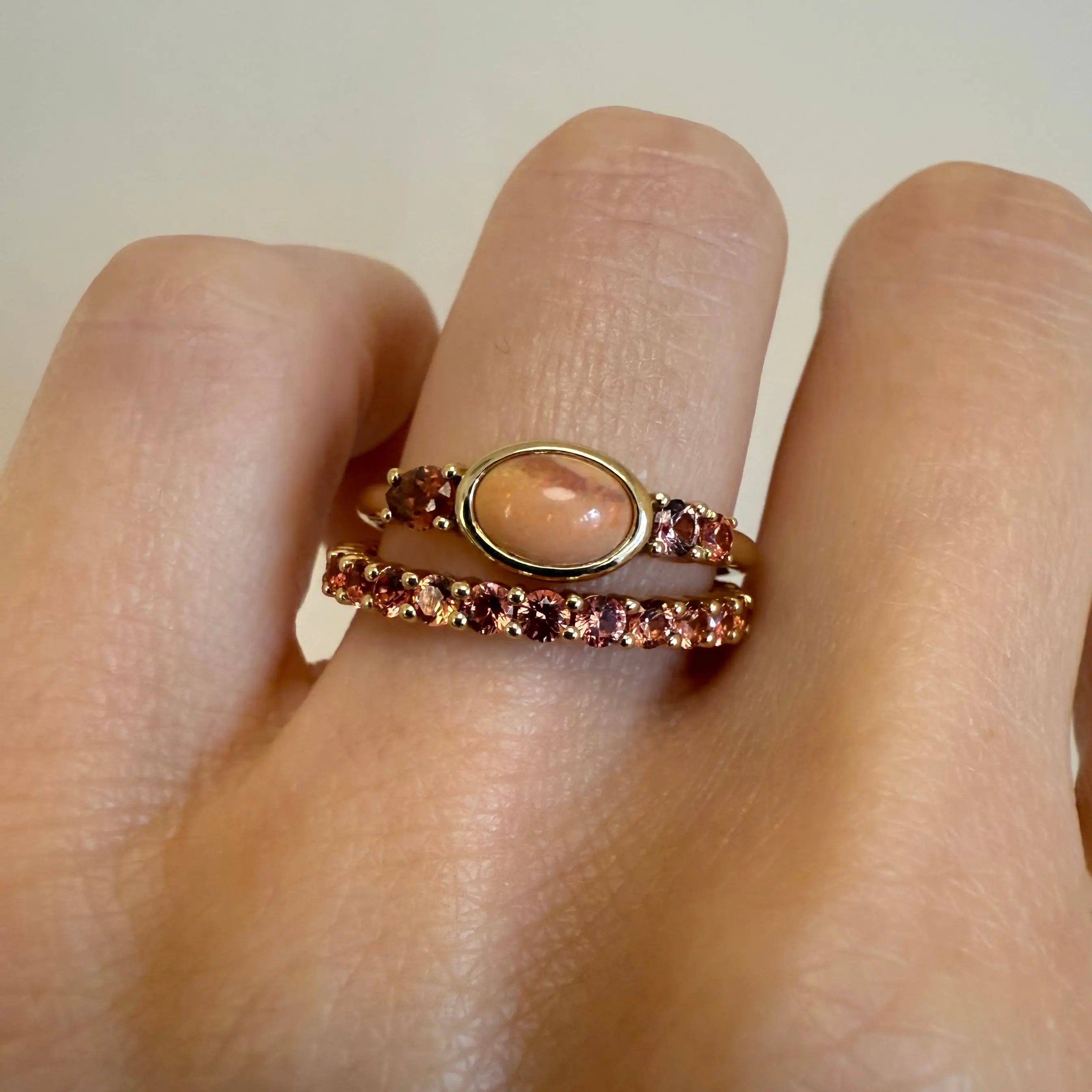 fire opal gemstone ring