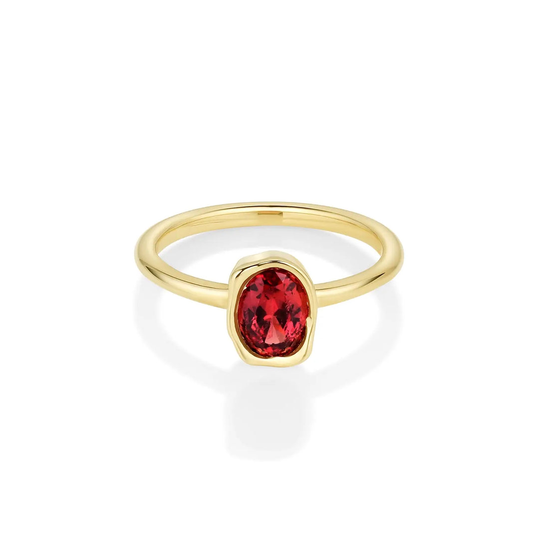 0.93ct Malawi Ruby Abstract Bezel Ring – Marrow Fine