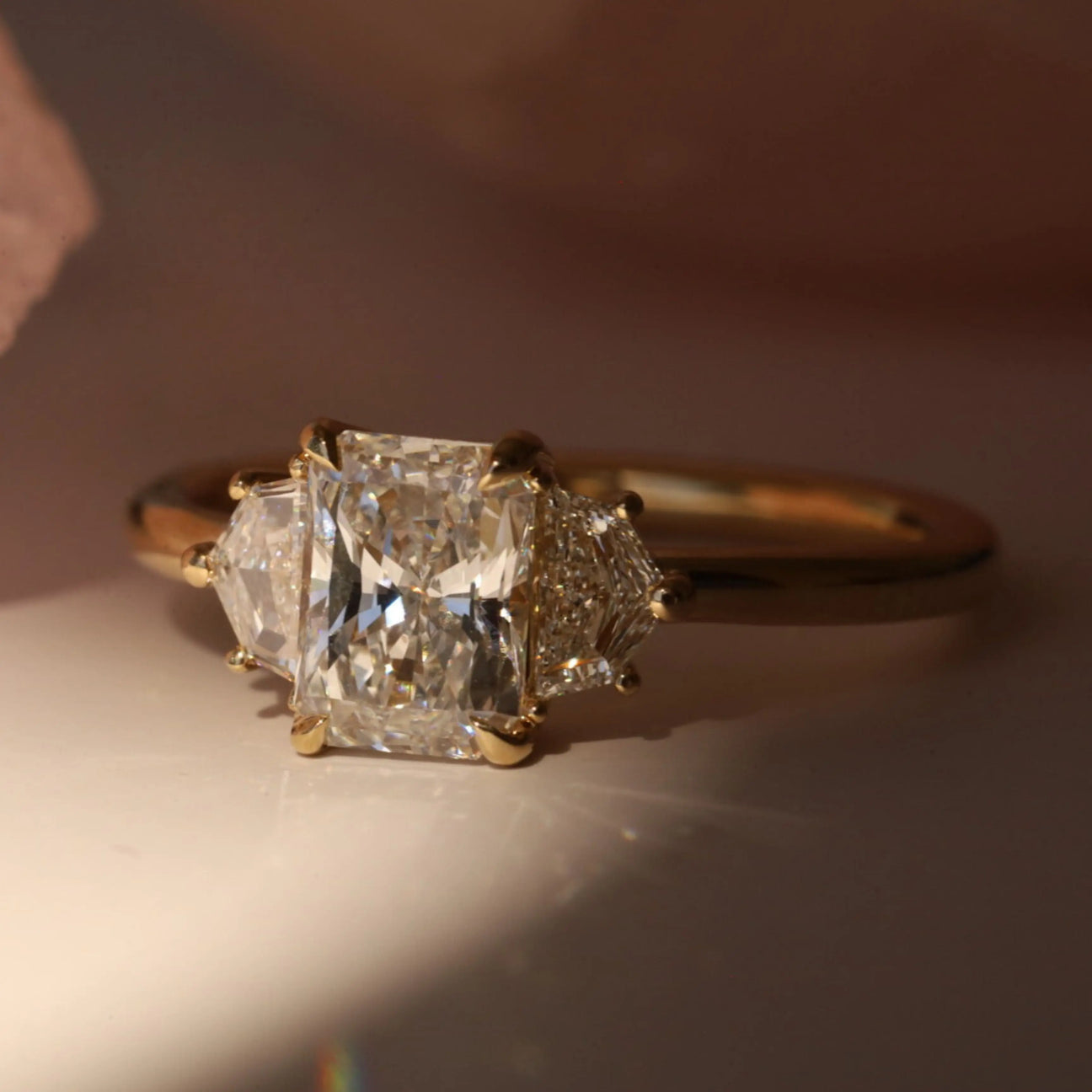 1.09ct Radiant Diamond Band & 0.28tcw Cadillac Diamond Ring - Marrow ...