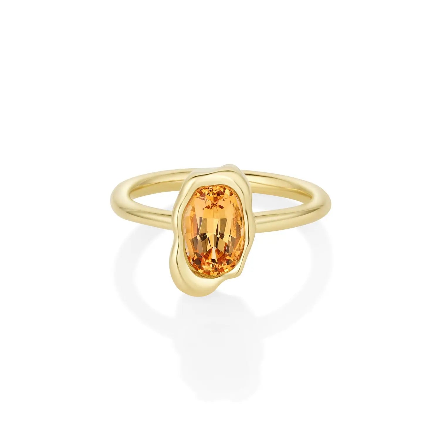 1.52ct Imperial Topaz Abstract Bezel Ring – Marrow Fine