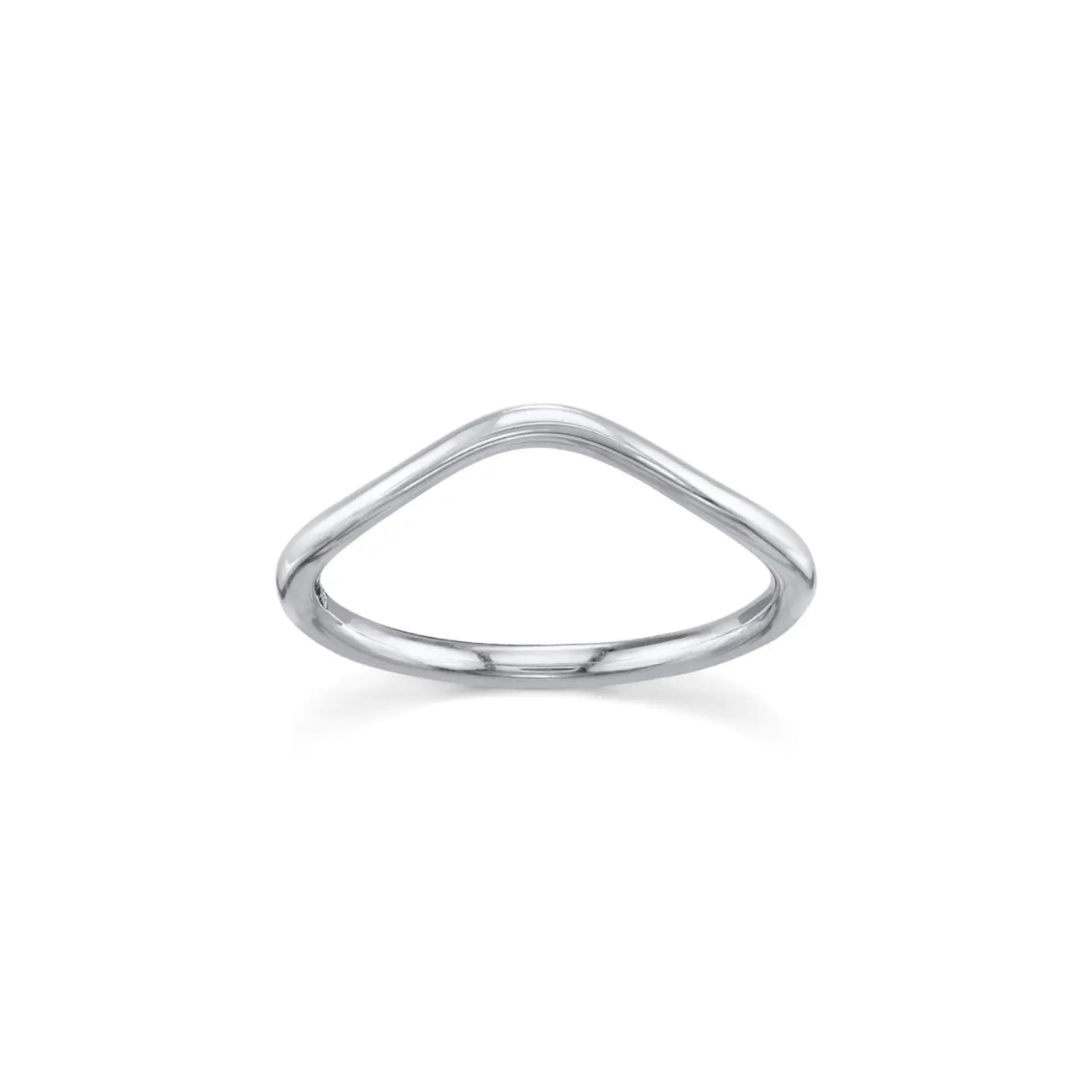 Everyday Simple Wave Band | Gold Wave Shaped Band – Marrow Fine