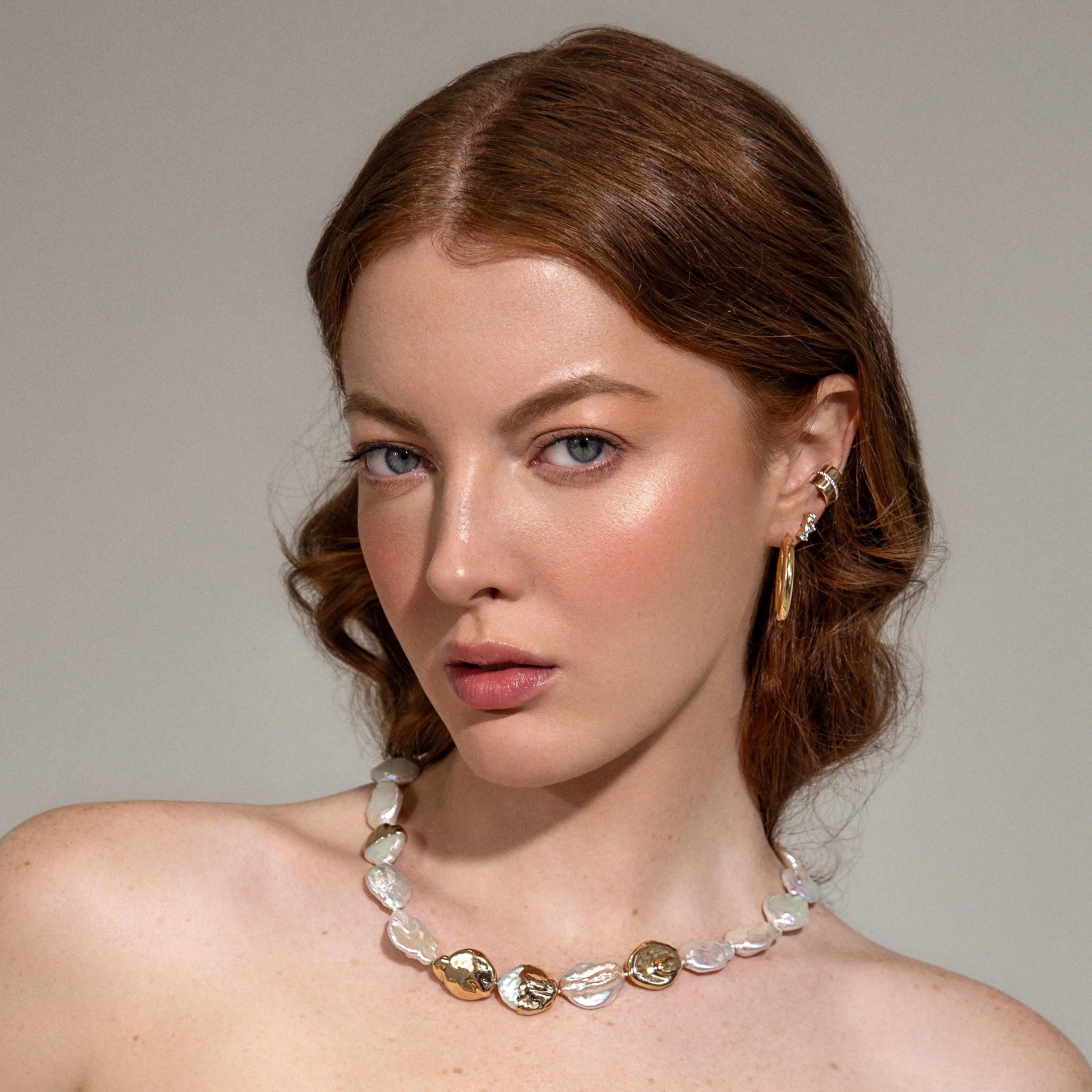 Gold-Dipped Baroque Pearl Choker – Marrow Fine