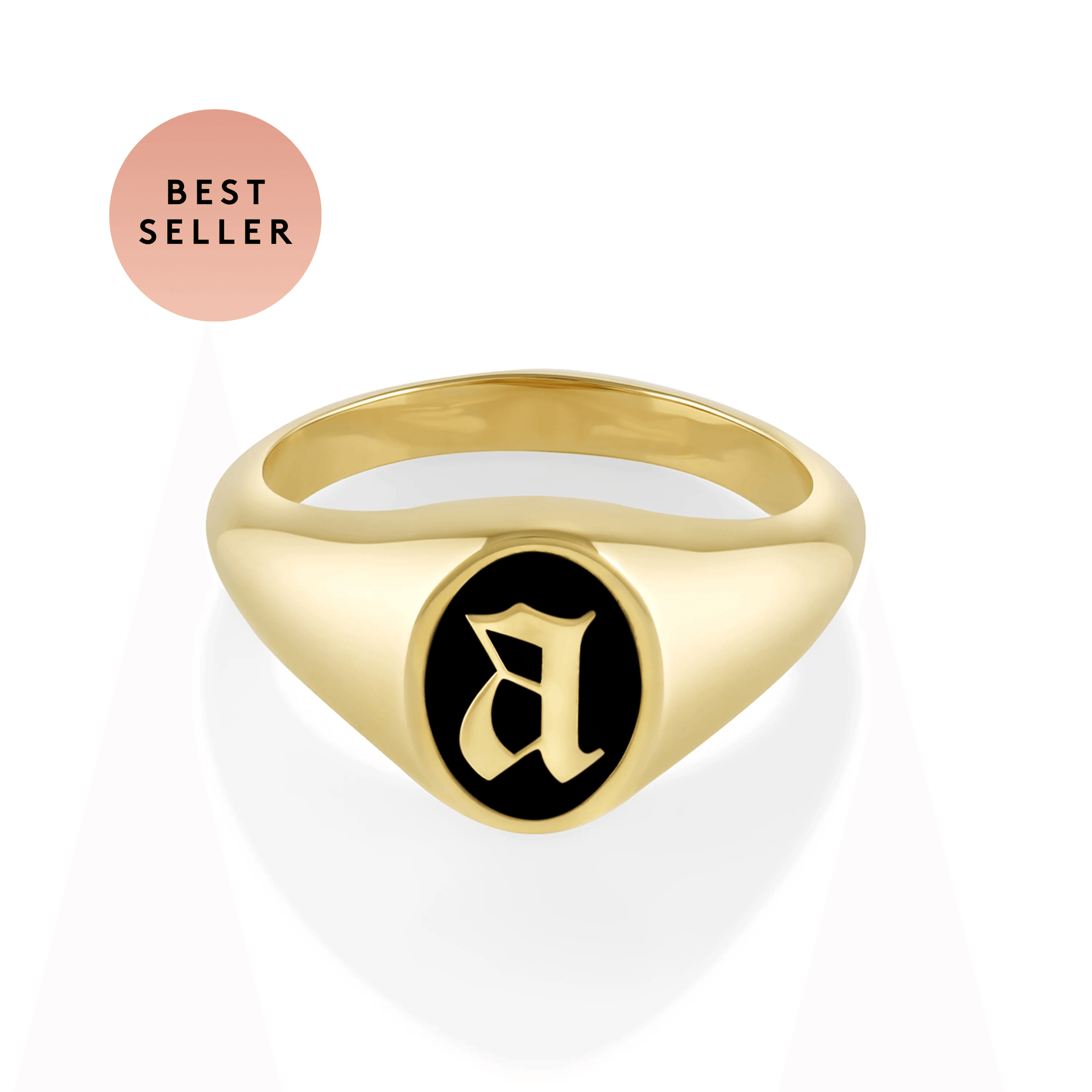 Initial Enamel Signet Ring – Marrow Fine