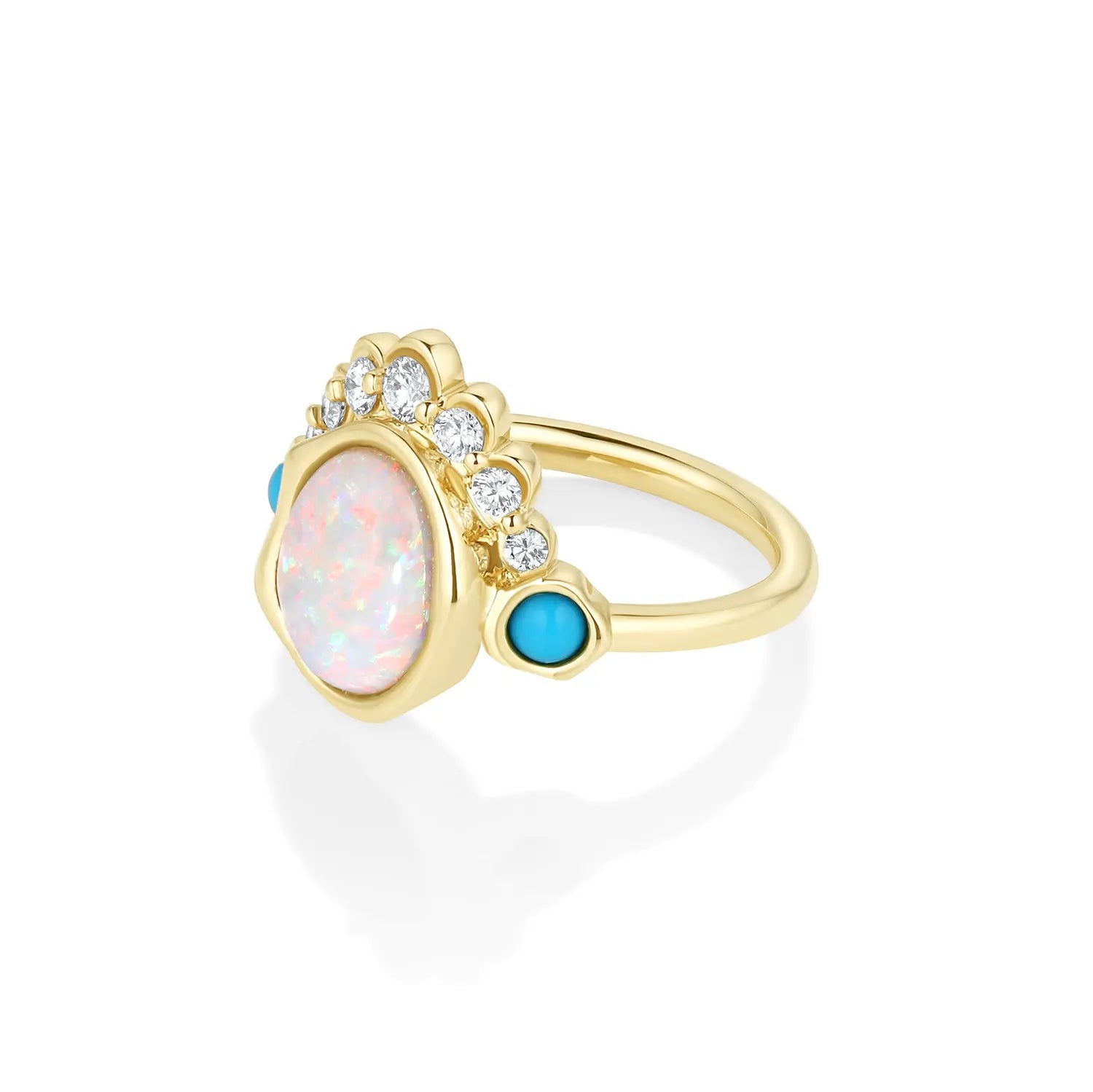 The Mary Opal Abstract Bezel Ring – Marrow Fine