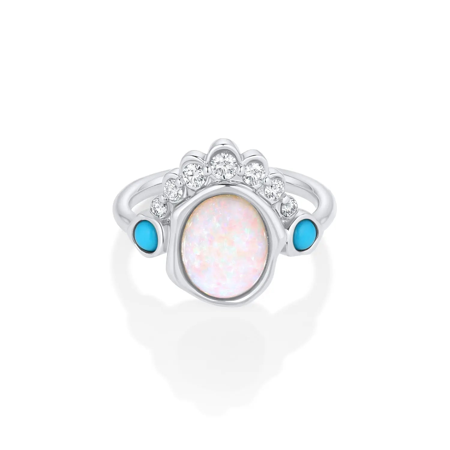 The Mary Opal Abstract Bezel Ring – Marrow Fine