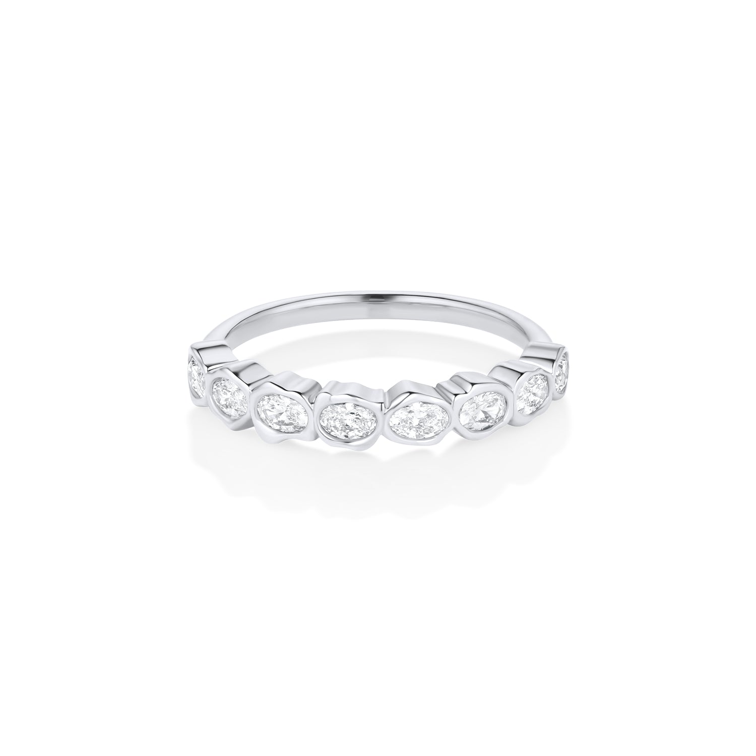 White Diamond Abstract Bezel Band – Marrow Fine