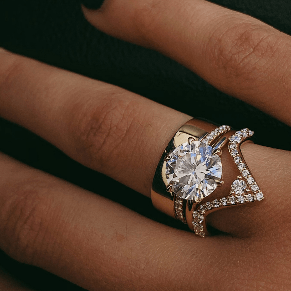 White Diamond Divine Triangle Ring – Marrow Fine