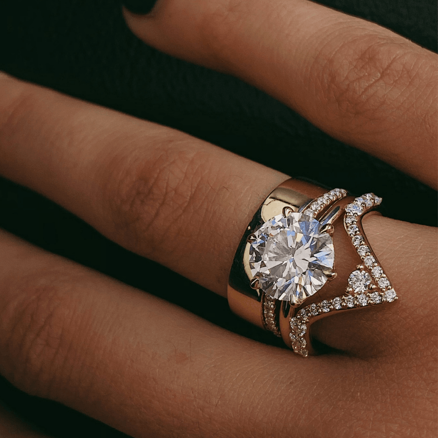 White Diamond Divine Triangle Ring – Marrow Fine