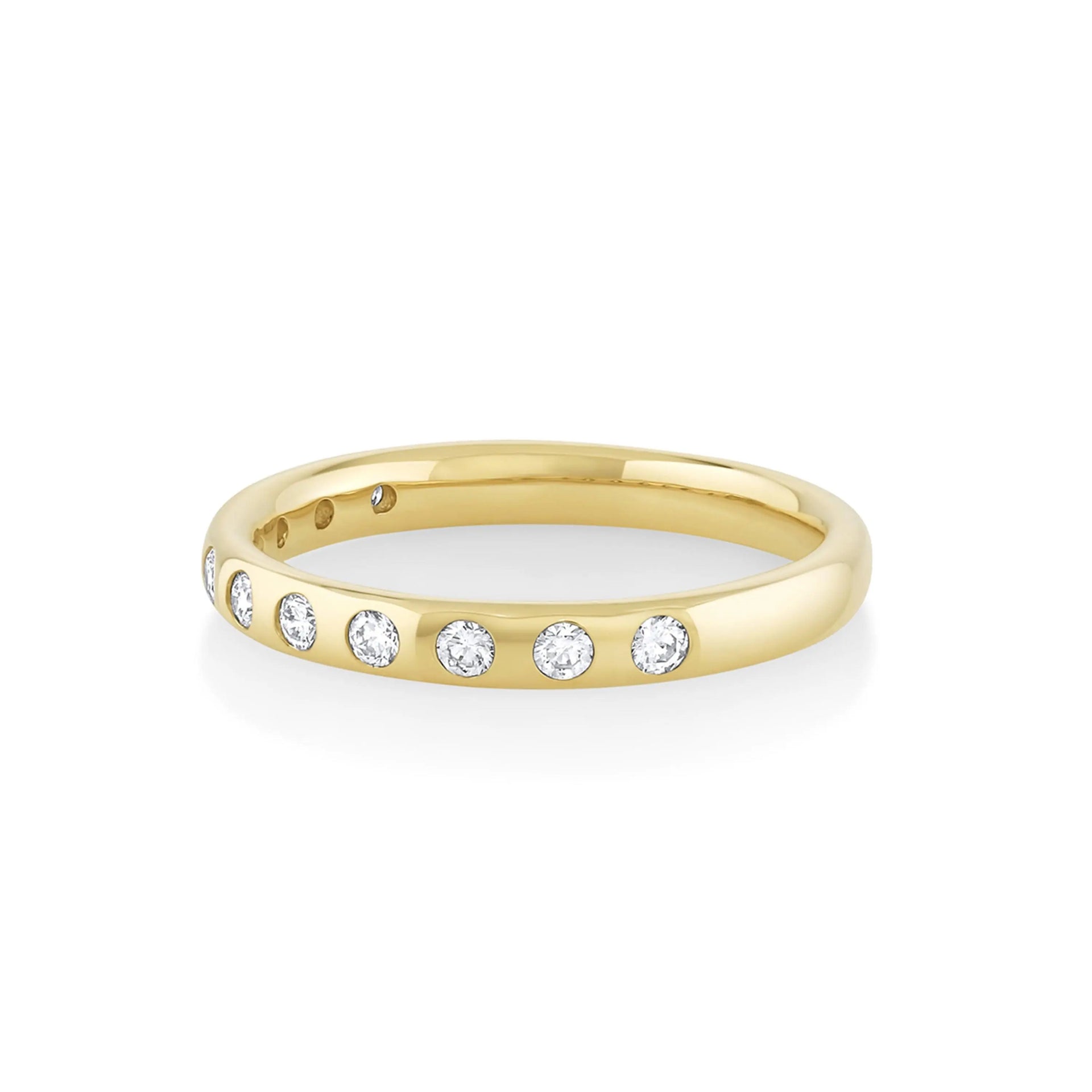 White Diamond Burnished Teddy Band - 2.5mm – Marrow Fine