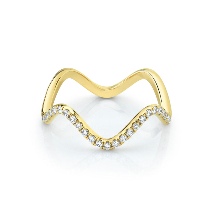 White Diamond Squiggle Ring – Marrow Fine