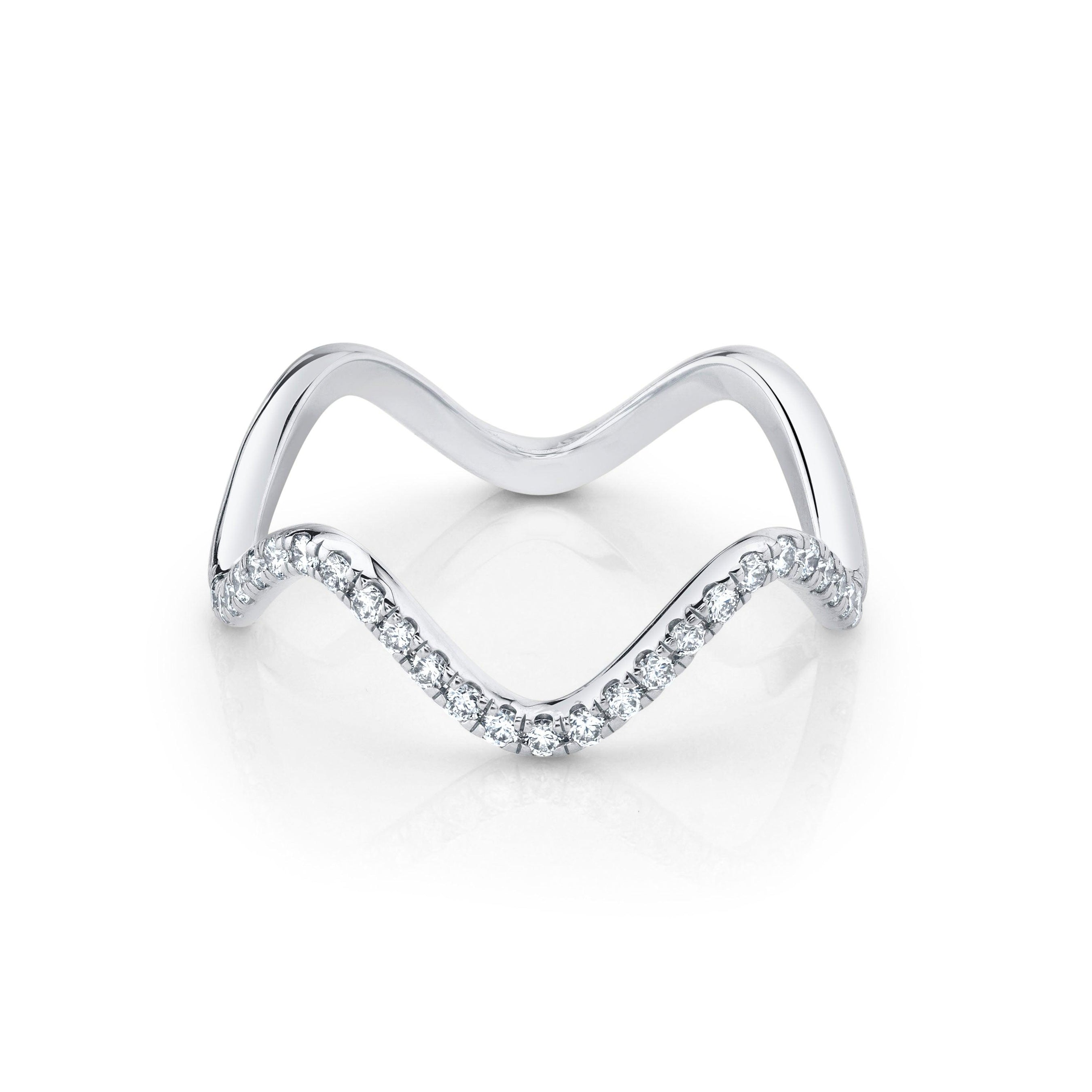 White Diamond Squiggle Ring – Marrow Fine