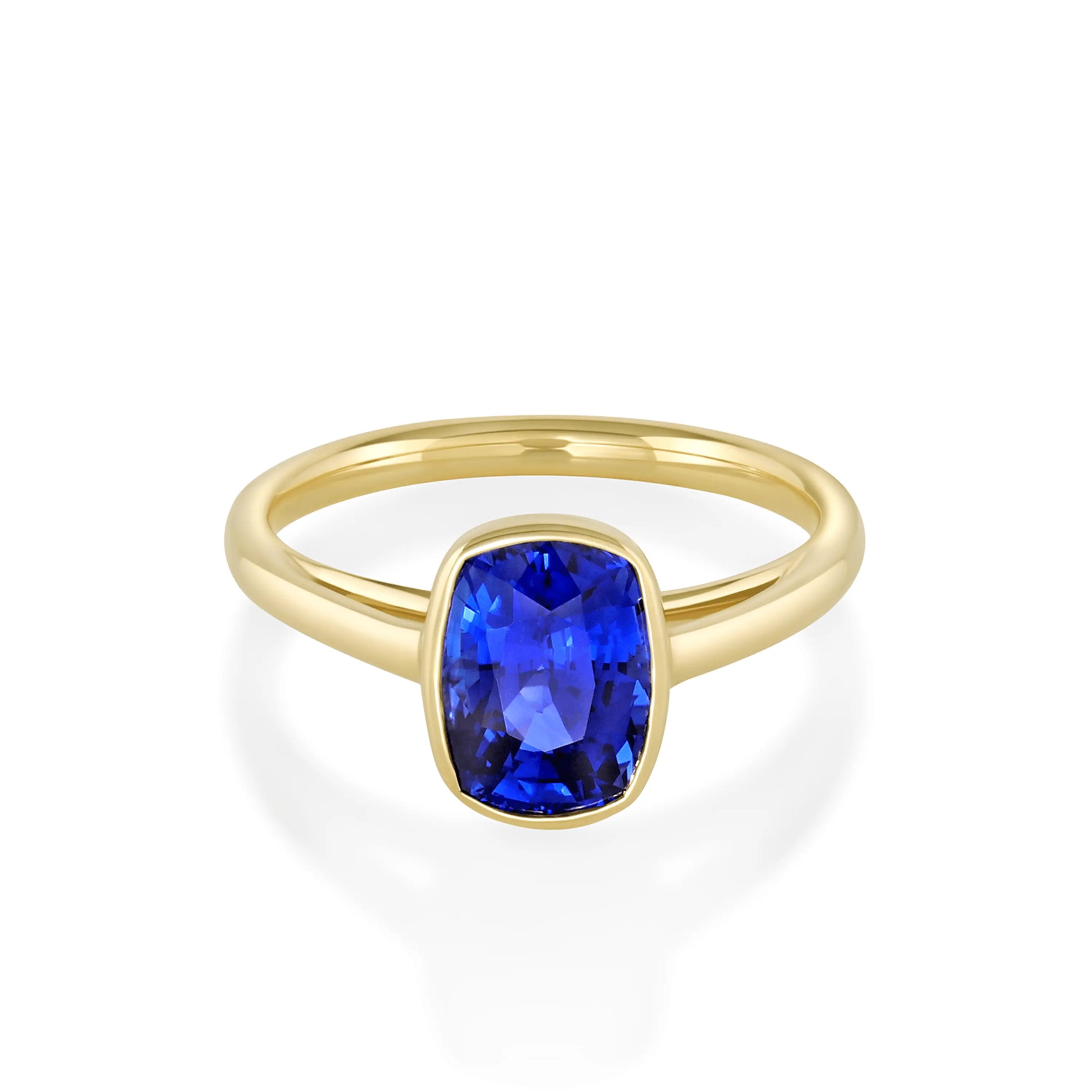 2.75ct Blue Sapphire Cushion Tessa Ring - Marrow Fine